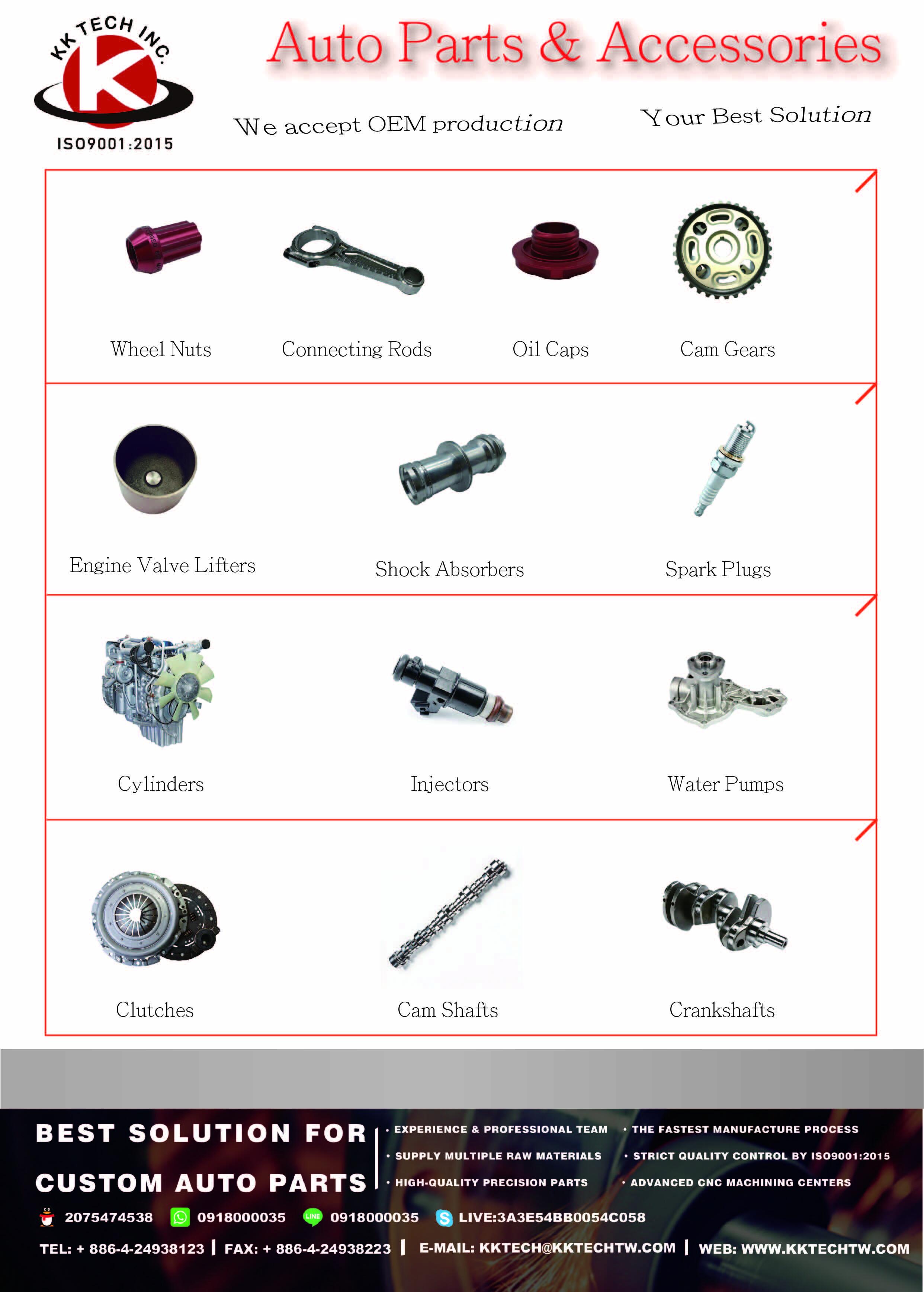 Auto Parts & Accessories - KK TECH INC.